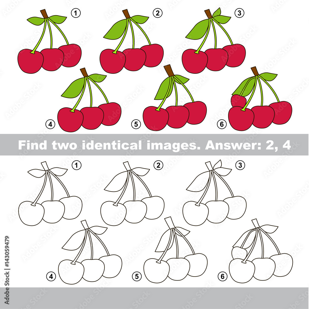 Visual game for kids to find hidden couple of objects. Stock Vector ...