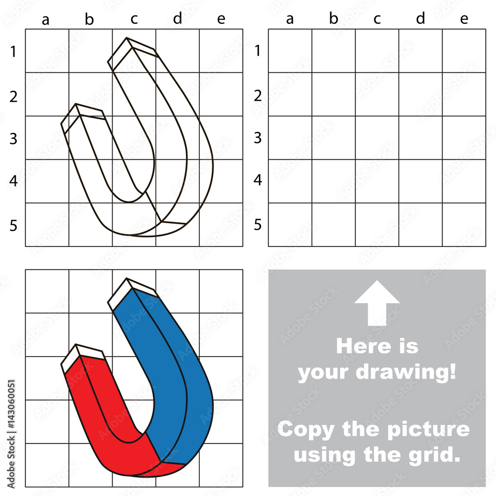 Drawing tutorial for kids. Educational kid game. Stock Vector | Adobe Stock