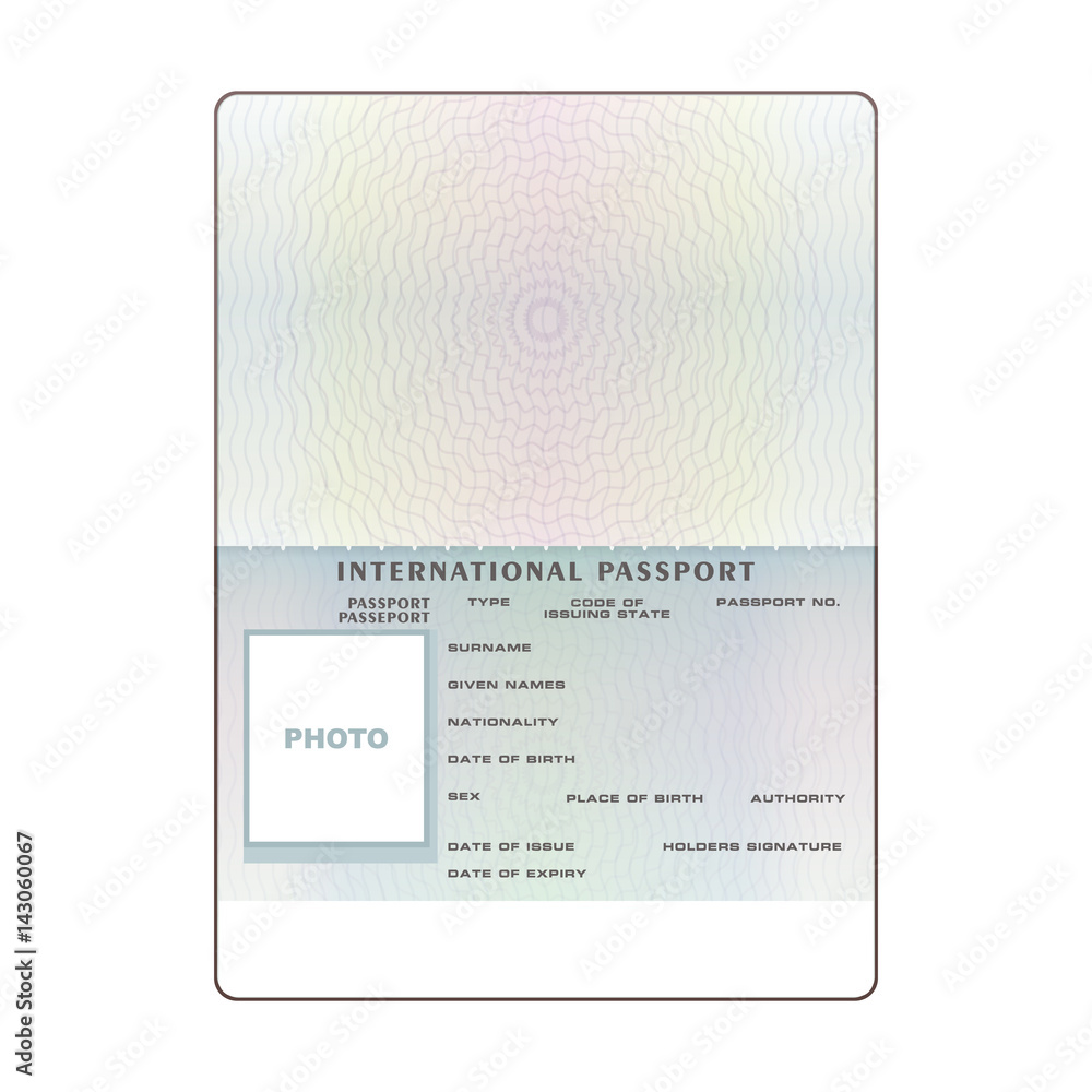 Blank Passport Template
