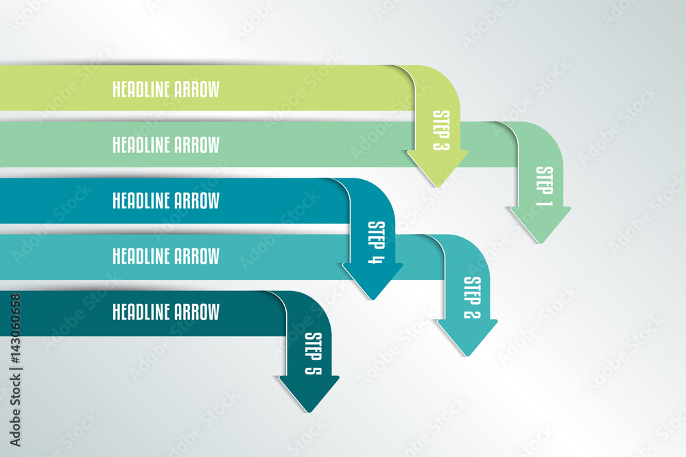 Arrow infographics scheme, chart, flowchrt, diagram, workflow. Vector ...