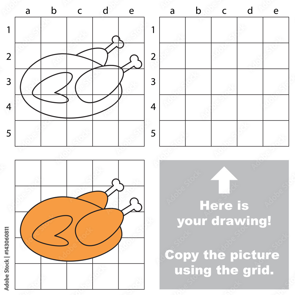 Drawing tutorial for kids. Educational kid game. Stock Vector | Adobe Stock