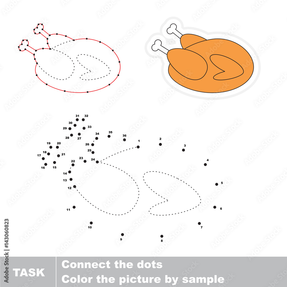 Vector trace educational game for preschool kids. Stock Vector | Adobe ...