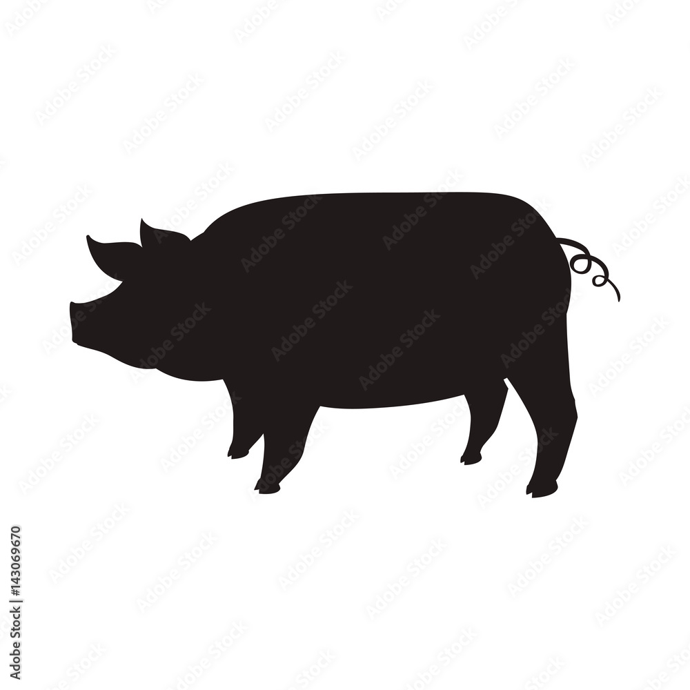 Pig farm animal vector illustration graphic design Stock Vector | Adobe ...