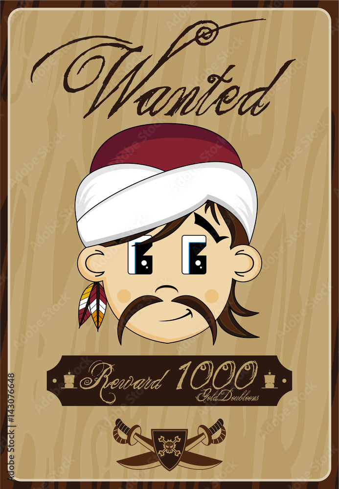 Wanted Pirate Poster Template