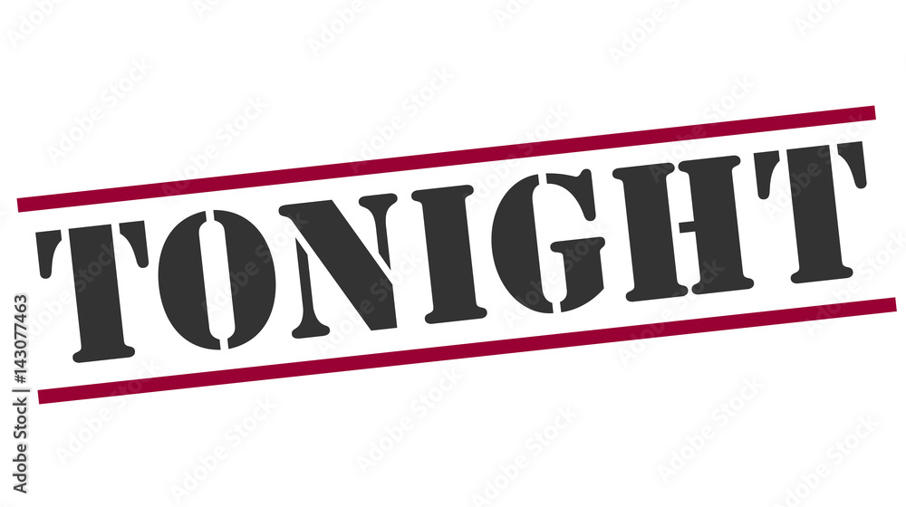 stamp with word Tonight,vector vector de Stock | Adobe Stock
