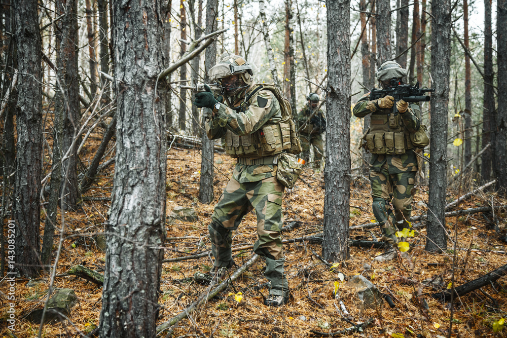 Norwegian Rapid reaction special forces FSK soldiers in field uniforms ...