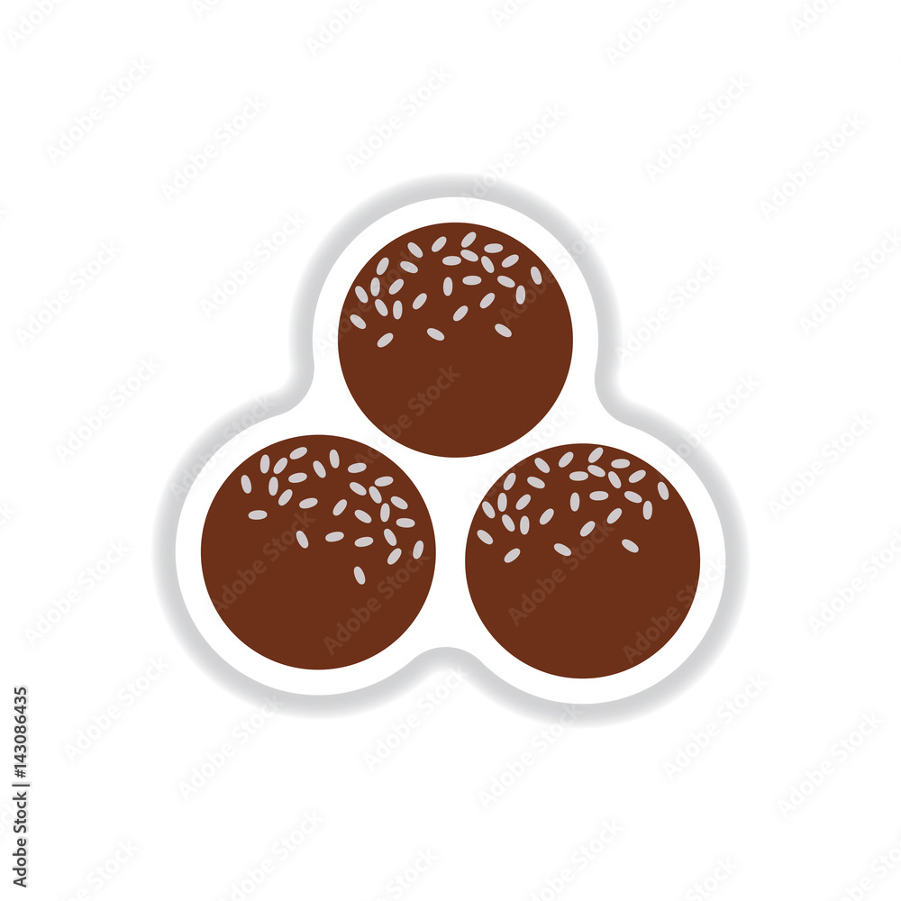Vetor de Falafel ball arabic food made from chickpeas. Vector ...