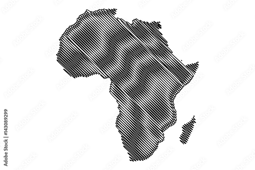 map of Africa vector illustration, scribble sketch of Africa Stock Vector | Adobe Stock