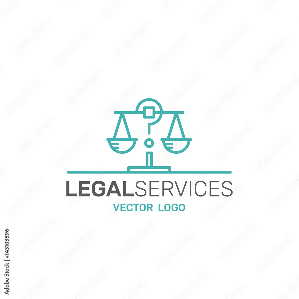 Vector Icon Style Illustration Logo of Legal Law Services ...