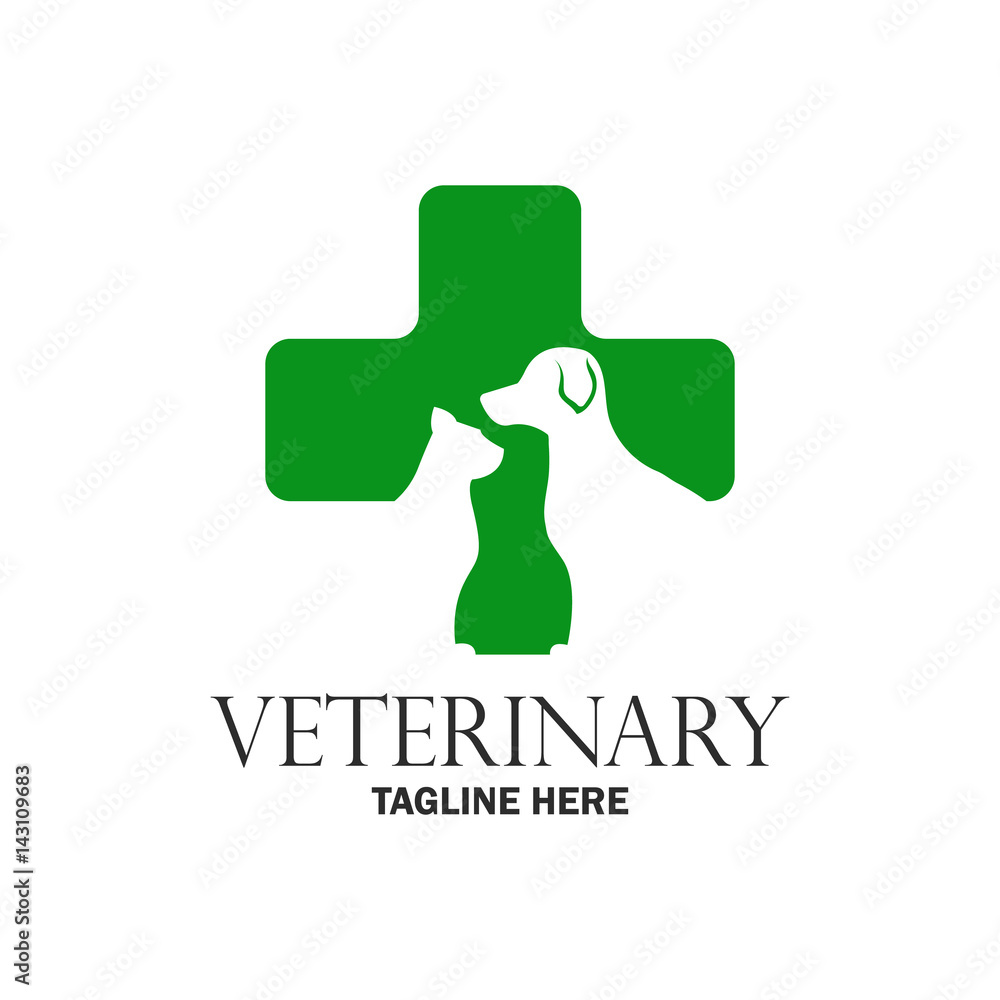 veterinary logo with text space for your slogan / tagline, vector ...
