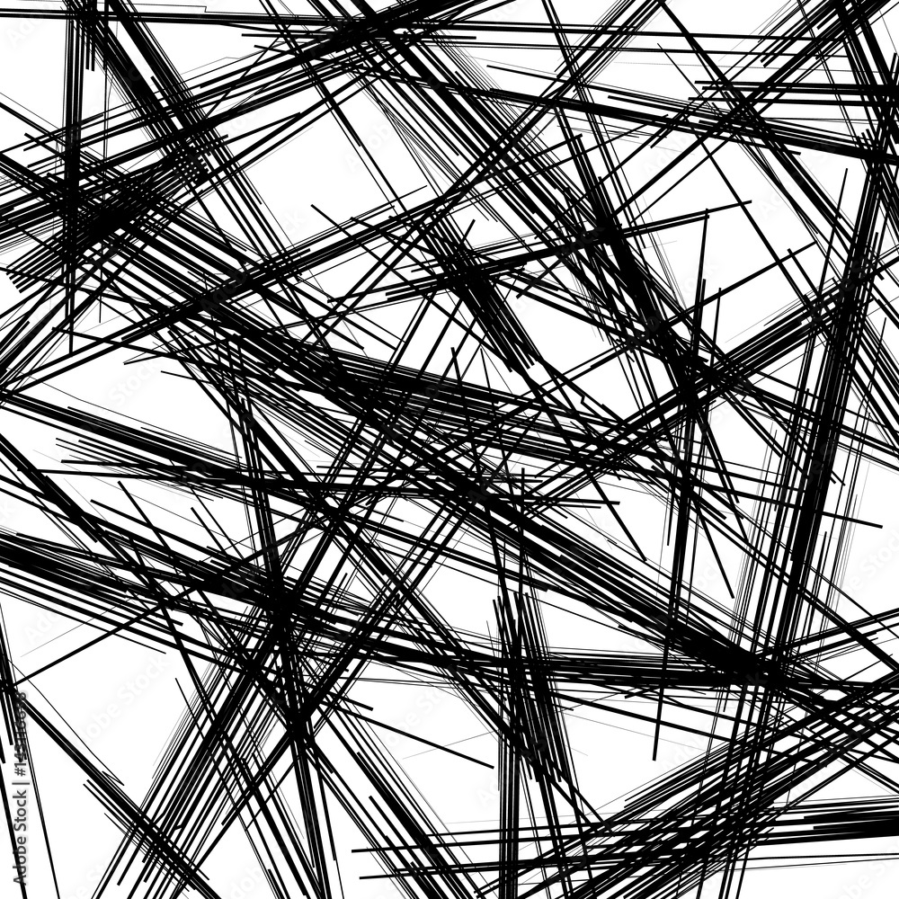 Chaotic texture with zigzag lines. Rough random pattern Stock Vector ...