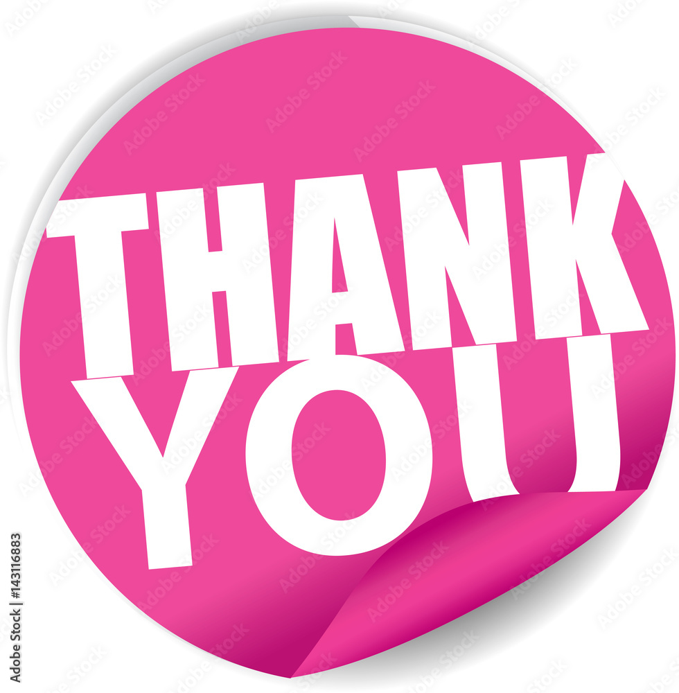 Thank you pink Label, Sign, stickers and symbol. Stock Illustration ...