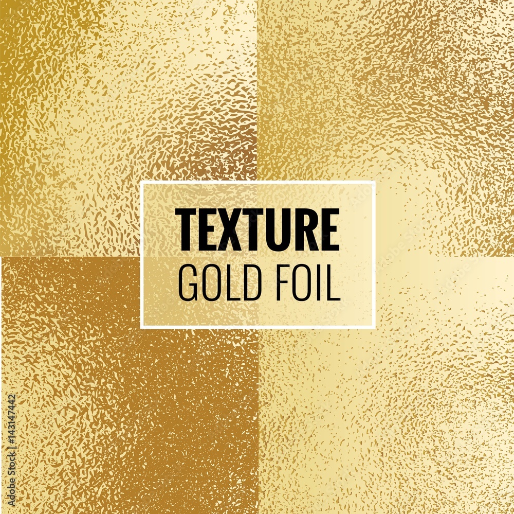Poster Set of shiny gold foil textures – Wall Art | UkPosters