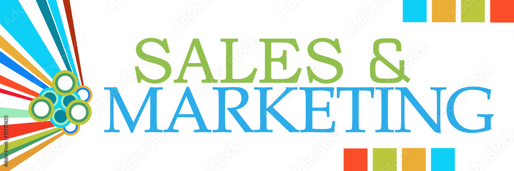 Sales And Marketing Colorful Graphics Horizontal Stock Illustration ...