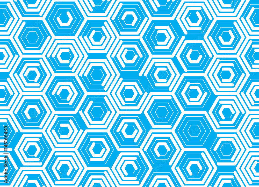 Seamless Hexagon Pattern Stock Vector | Adobe Stock