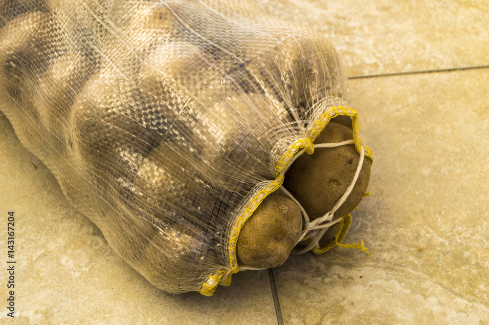 ready to sell the bagged potato sack.in the sack of potatoes, a sack of ...