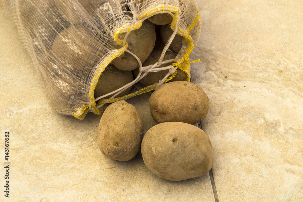 ready to sell the bagged potato sack.in the sack of potatoes, a sack of ...