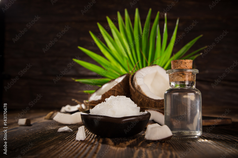 close up of a coconut oil Stock Photo | Adobe Stock
