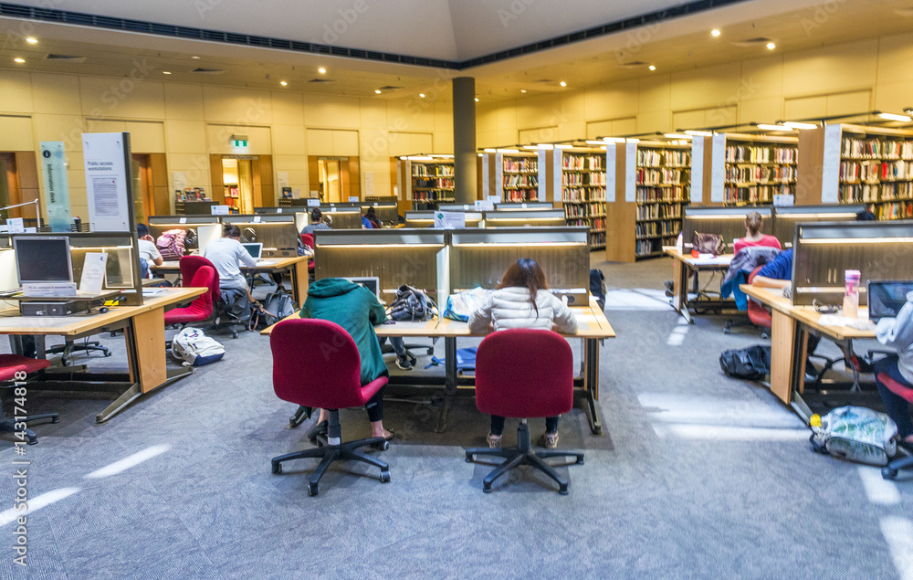 MELBOURNE - OCTOBER 2015: Established in 1854, the State Library of ...