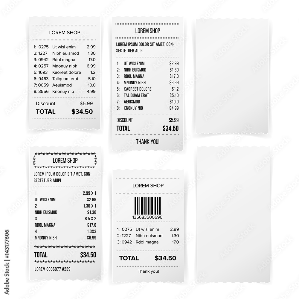 Sales Printed Receipt White Empty Paper Blank Vector Shopping Paper sales-printed-receipt-white-empty-paper-blank-vector-shopping-paper