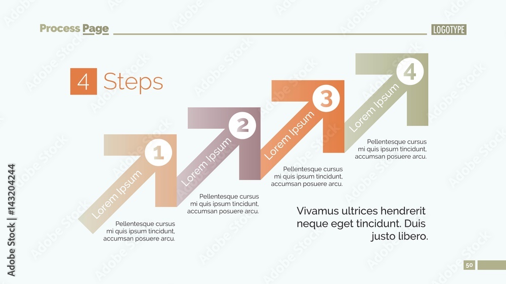 Four step process chart slide Stock Vector | Adobe Stock