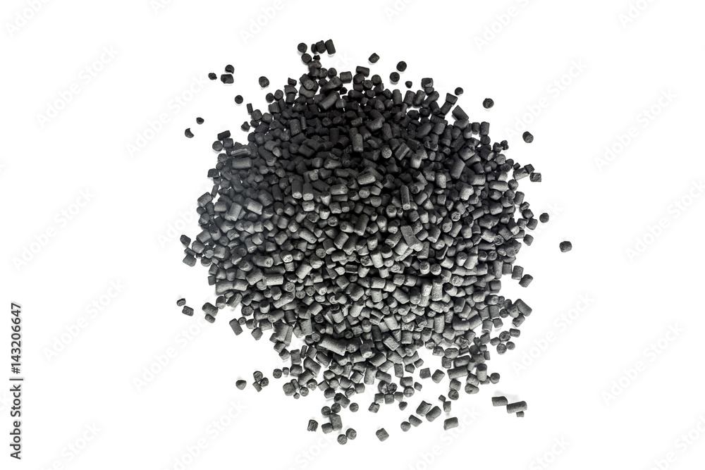 Granulated coal isolated on white background Stock Photo | Adobe Stock