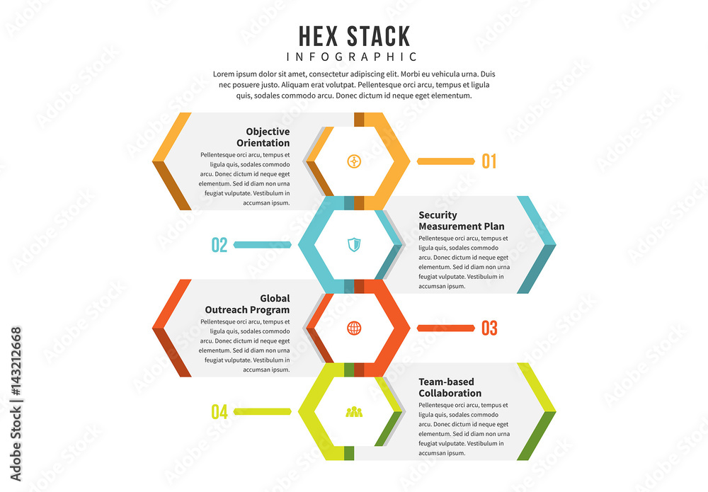 Hexagonal Stack Graphic Stock Template | Adobe Stock