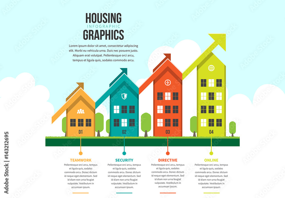 Housing Infographic Stock Template | Adobe Stock