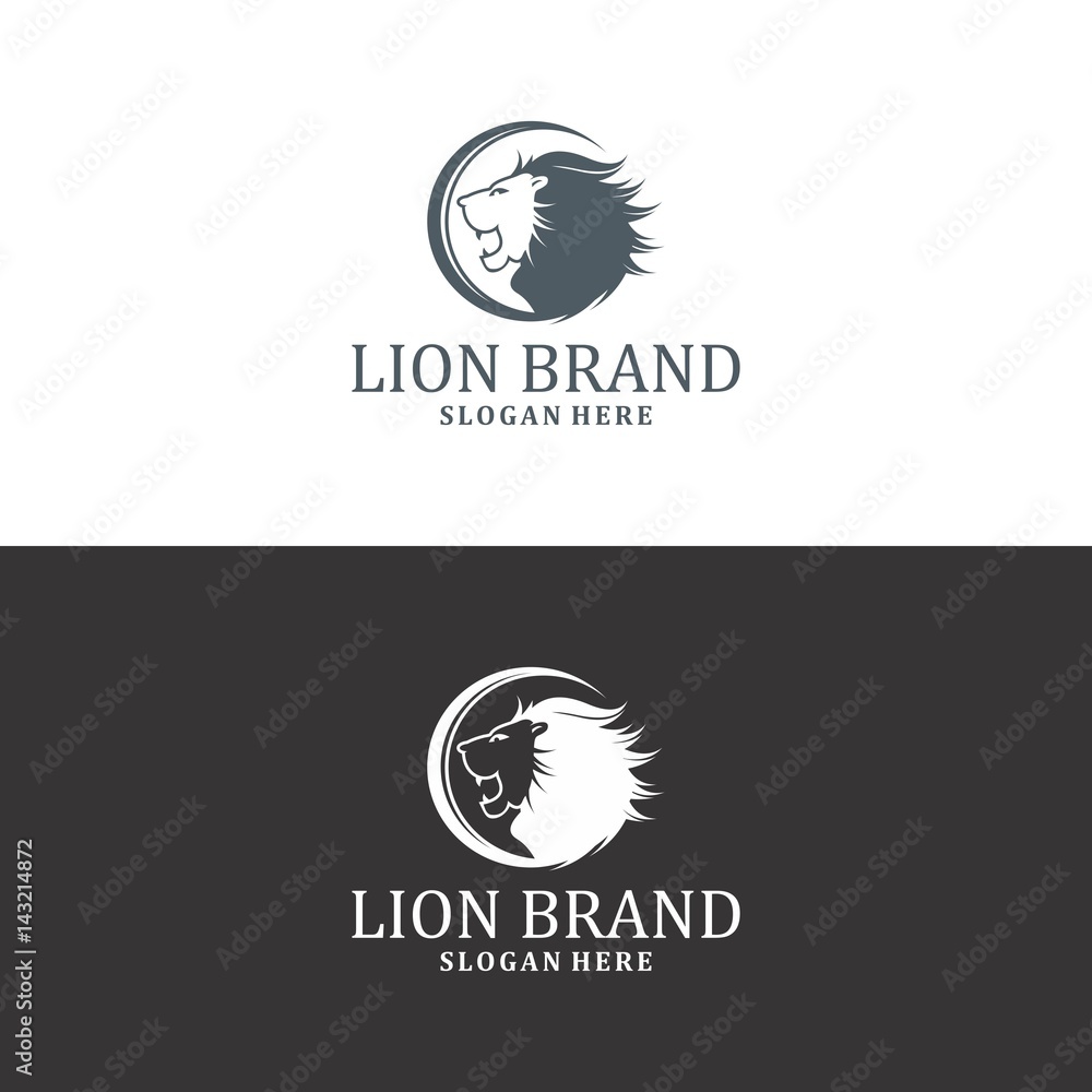 lion brand logo in vector Stock Vector | Adobe Stock