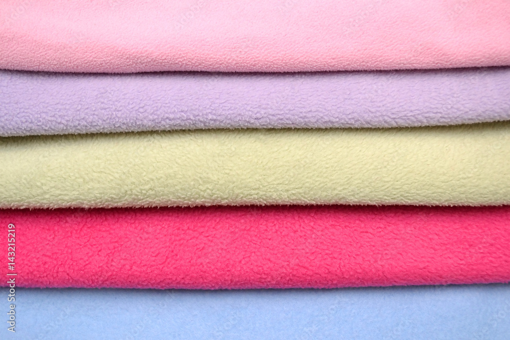 Colored fleece fabric background, pile fleece fabric Stock Photo ...