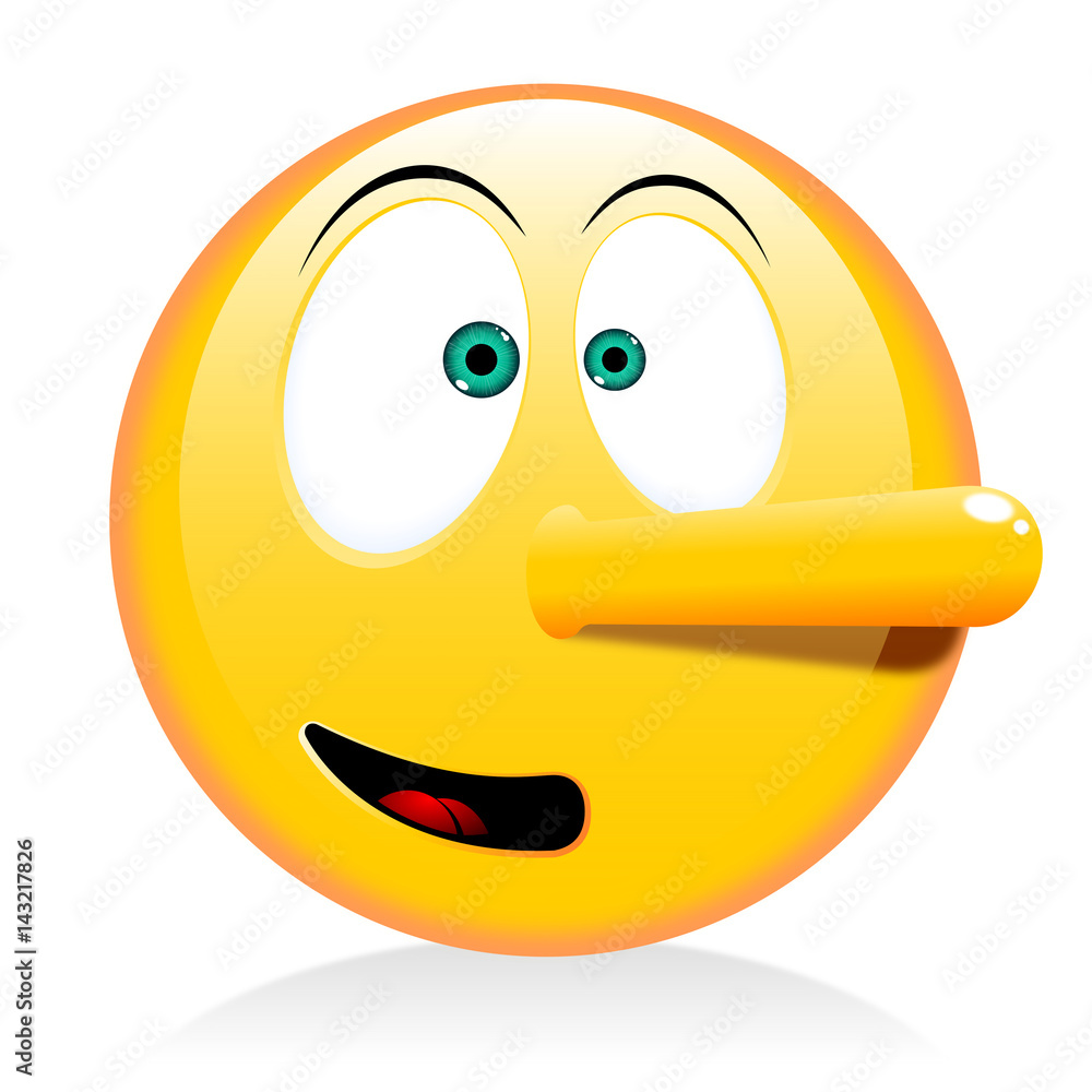 Emoji, emoticon - liar Stock Illustration | Adobe Stock