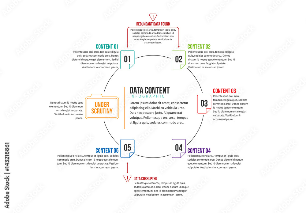 Circular Data Content Graphic Stock Template | Adobe Stock