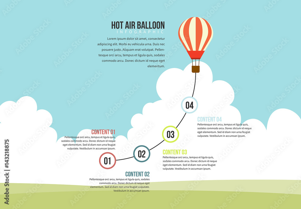 Hot Air Balloon Graphic Stock Template | Adobe Stock