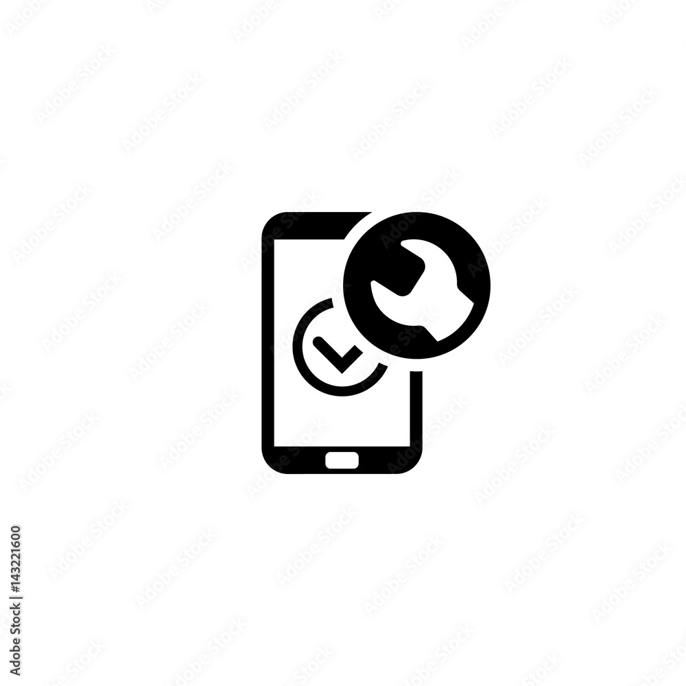 Mobile Repair Icon. Flat Design. Stock Vector | Adobe Stock