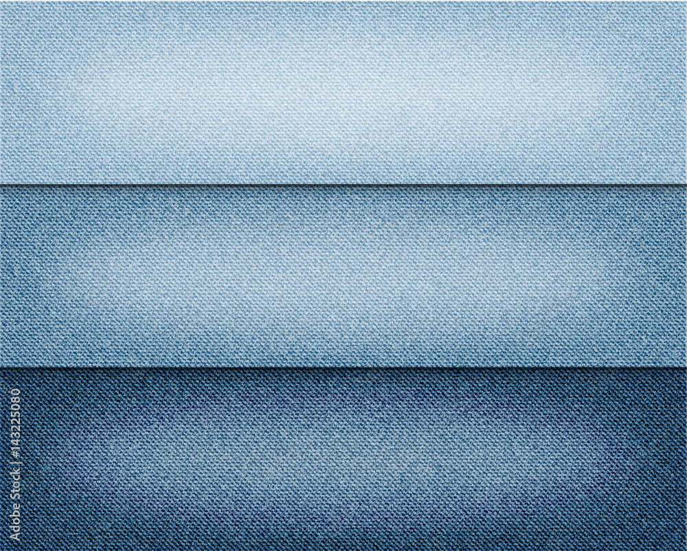 Vector various blue color jeans backgrounds, realistic denim cloth ...