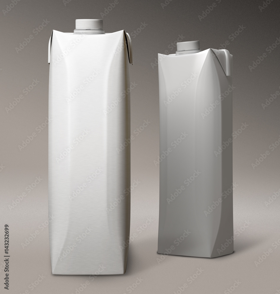 1 Liter Carton Packaging Mock Up template Stock Illustration | Adobe Stock