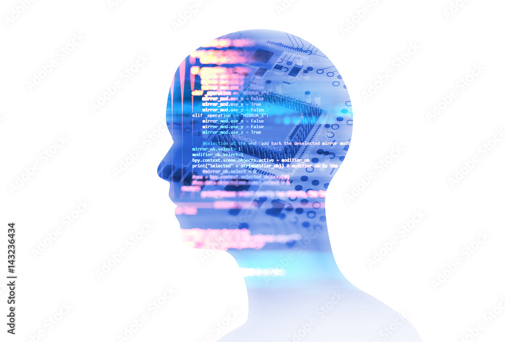 Programming code abstract technology background of software developer ...