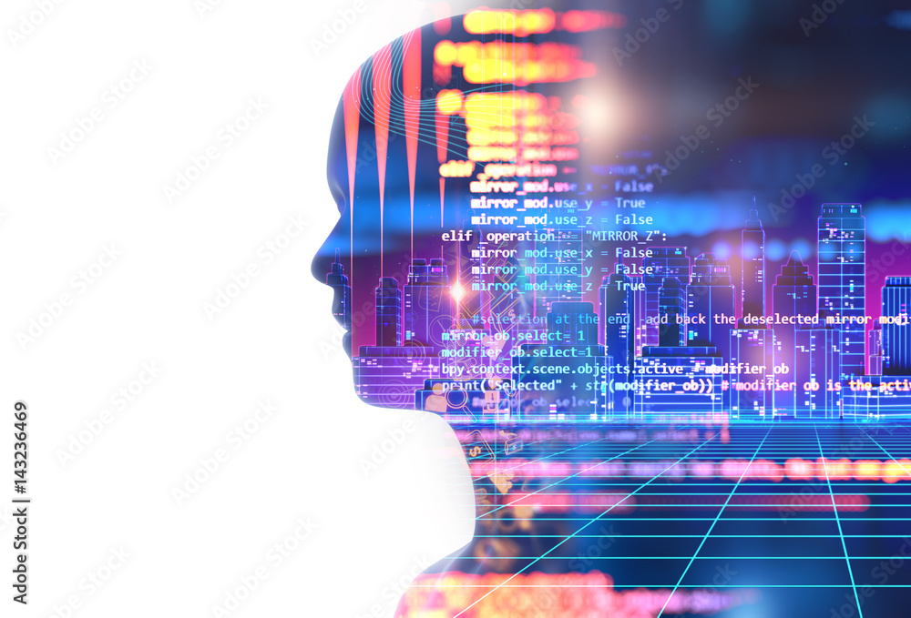 Programming code abstract technology background of software developer ...