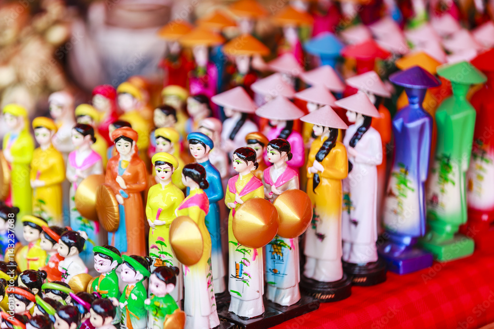 Vietnam's traditional souvenirs are sold in shop at Hanoi's Old Quarter ...