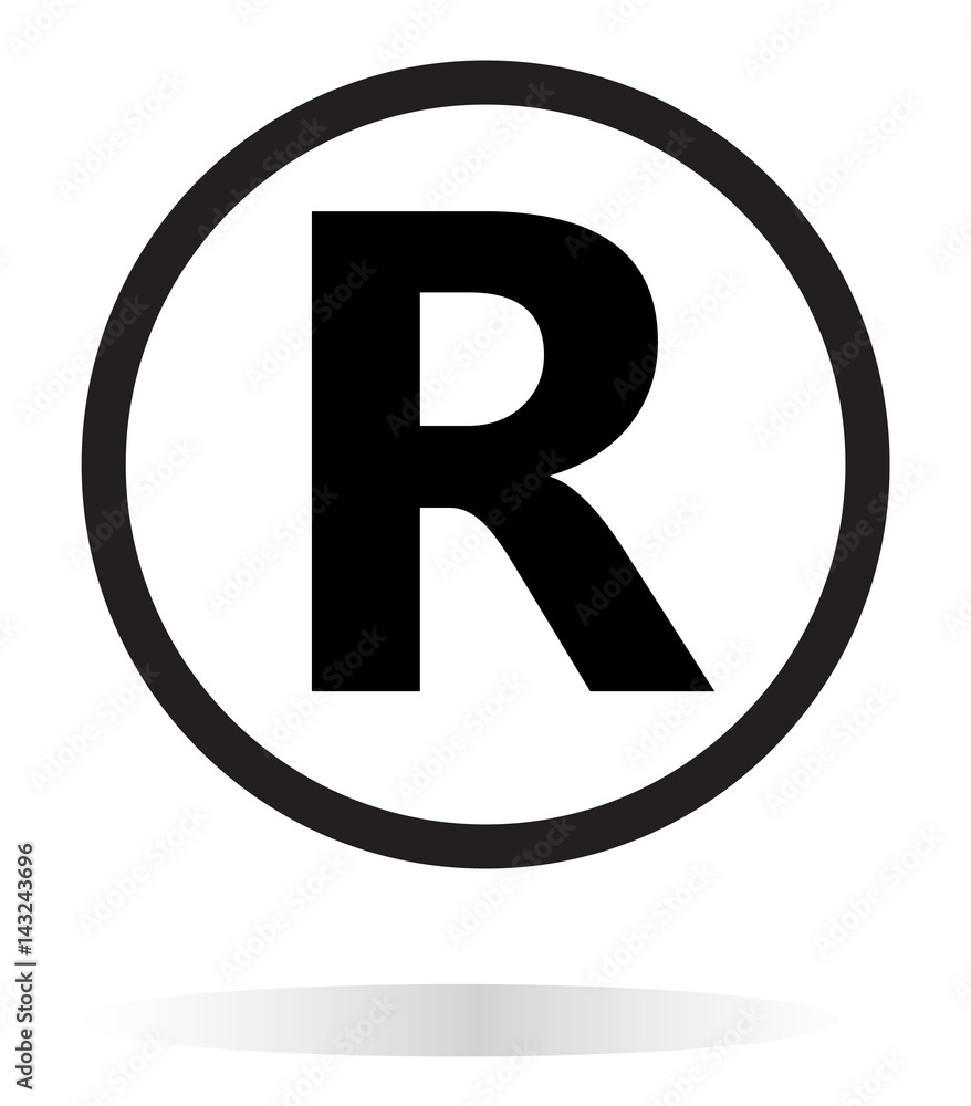 registered trademark icon on white background. registered trademark ...