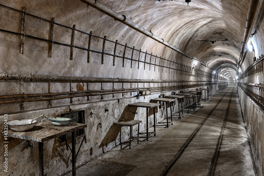 Underground military bunker from second world war Stock Photo | Adobe Stock