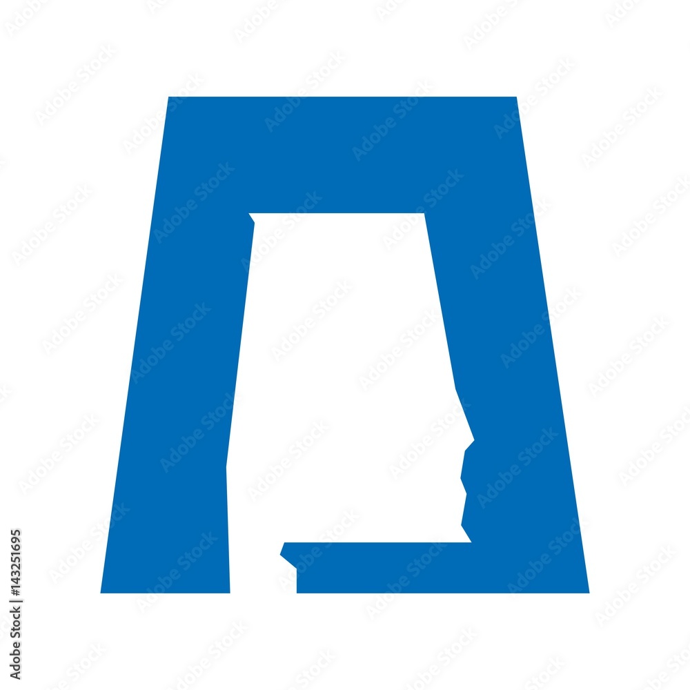 alabama logo vector. map vector. Stock Vector | Adobe Stock