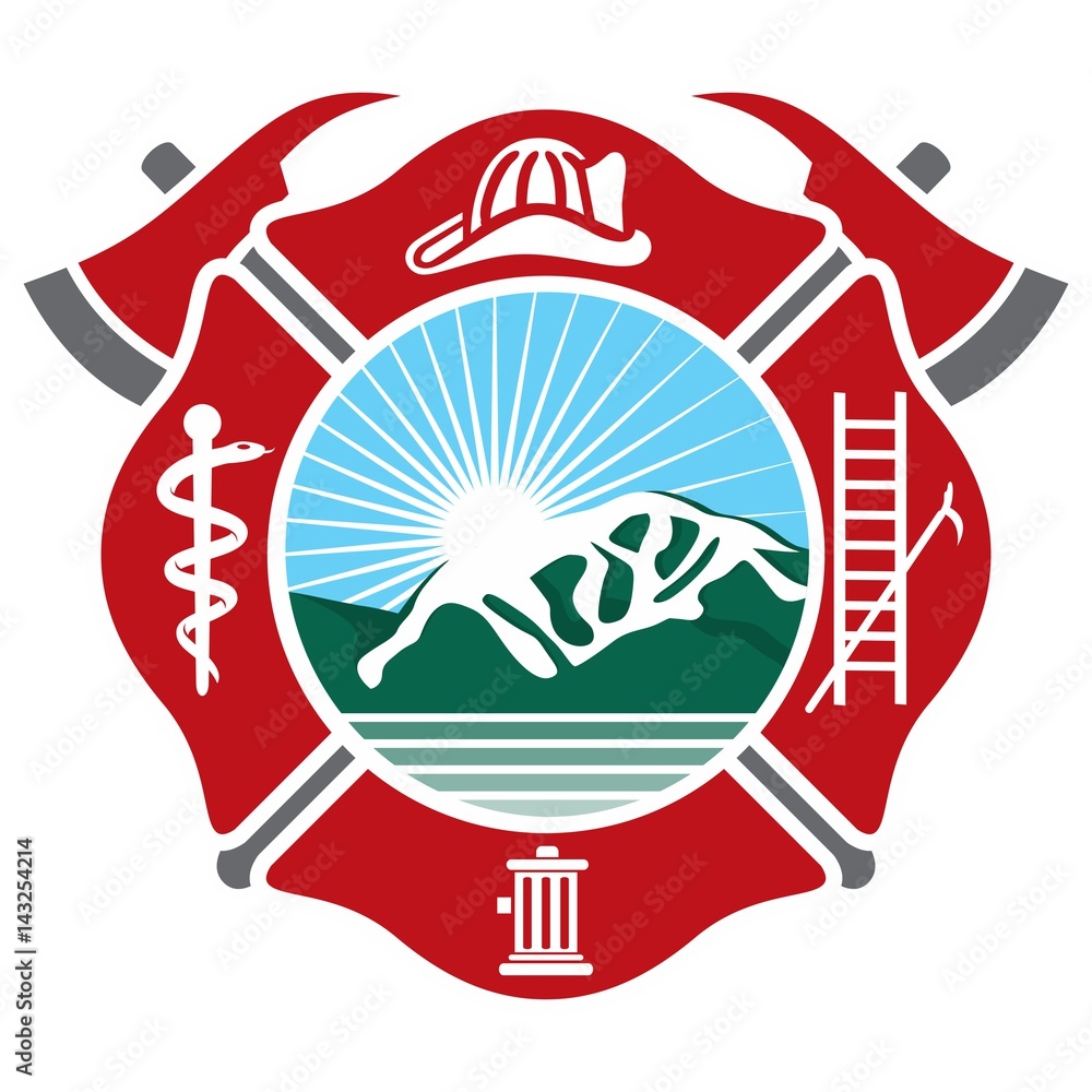 fireman logo vector. Stock Vector | Adobe Stock