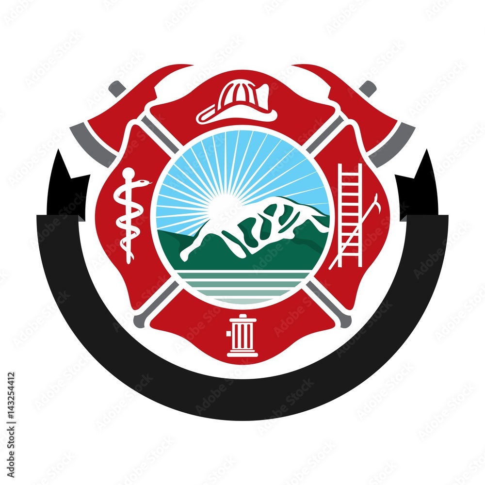 fireman logo vector. Stock Vector | Adobe Stock