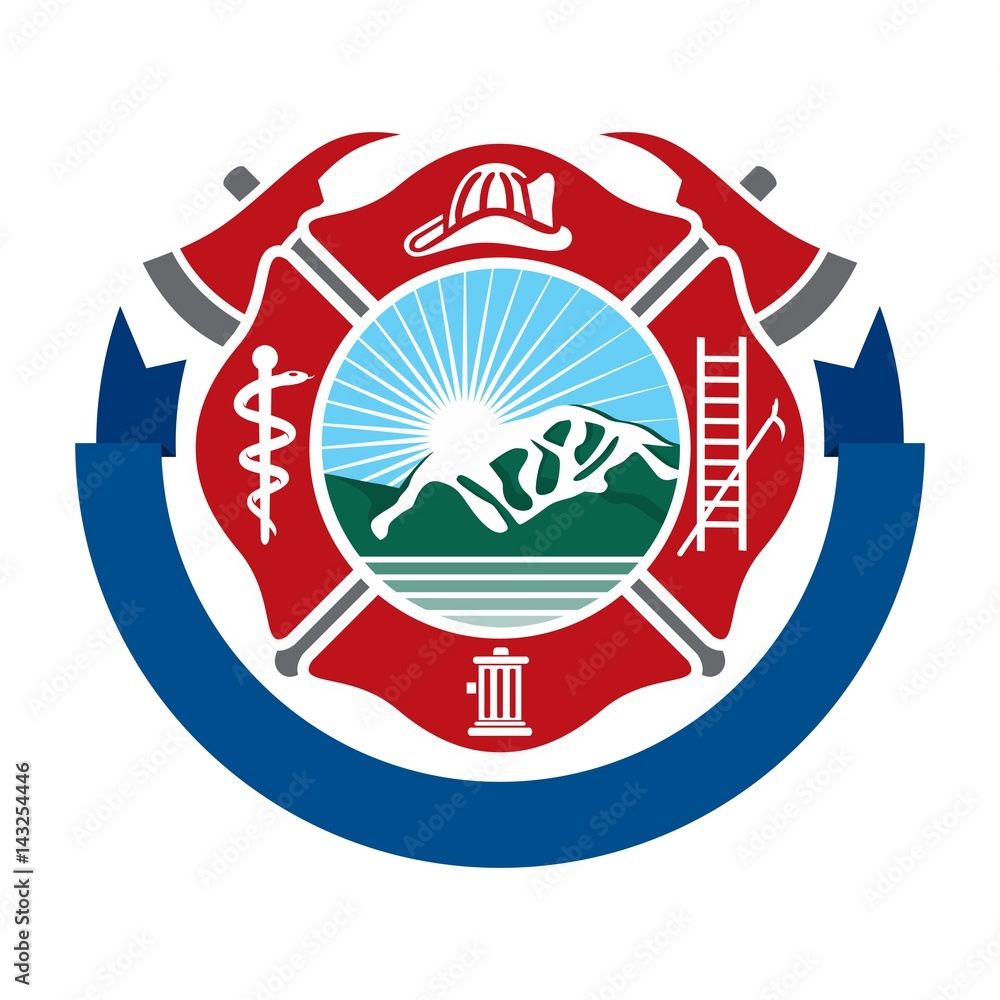 fireman logo vector. Stock Vector | Adobe Stock