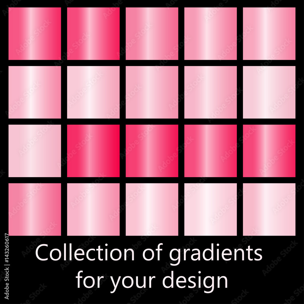 Collection of pink gradients Stock Vector | Adobe Stock