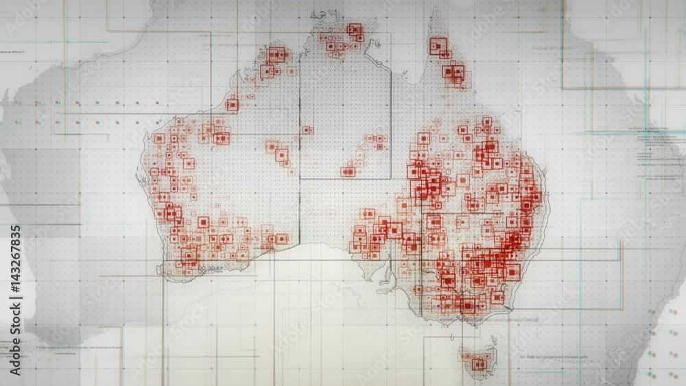 White Australia Map with Lines Rollback Camera. White Australia map ...