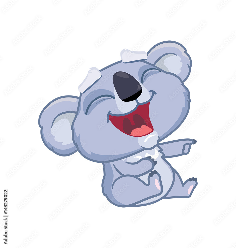Koala laughs Stock Illustration | Adobe Stock