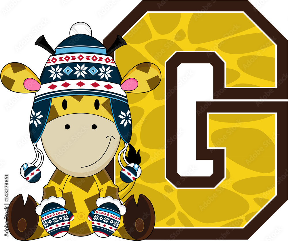 G is for Giraffe Alphabet Learning Illustration Stock Vector | Adobe Stock