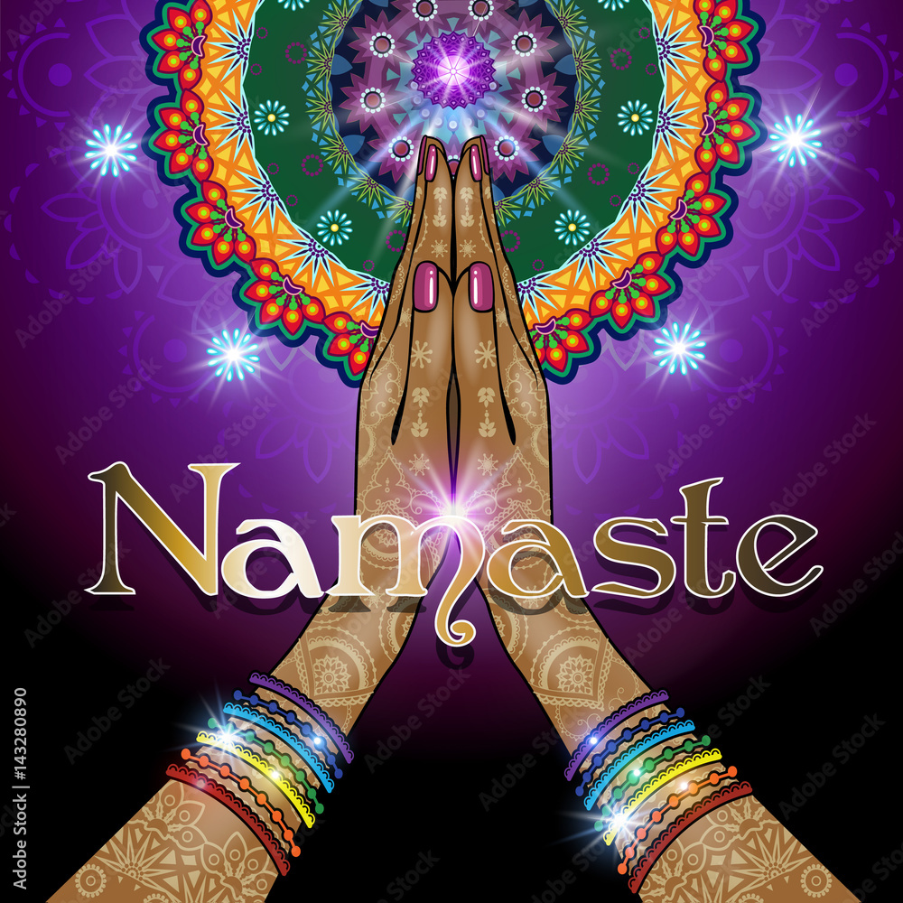 Namaste Stock Vector | Adobe Stock